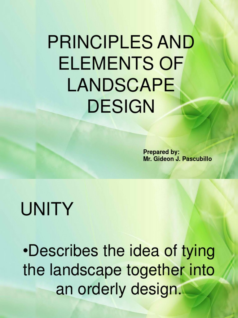 Principles of Landscape Design | PDF