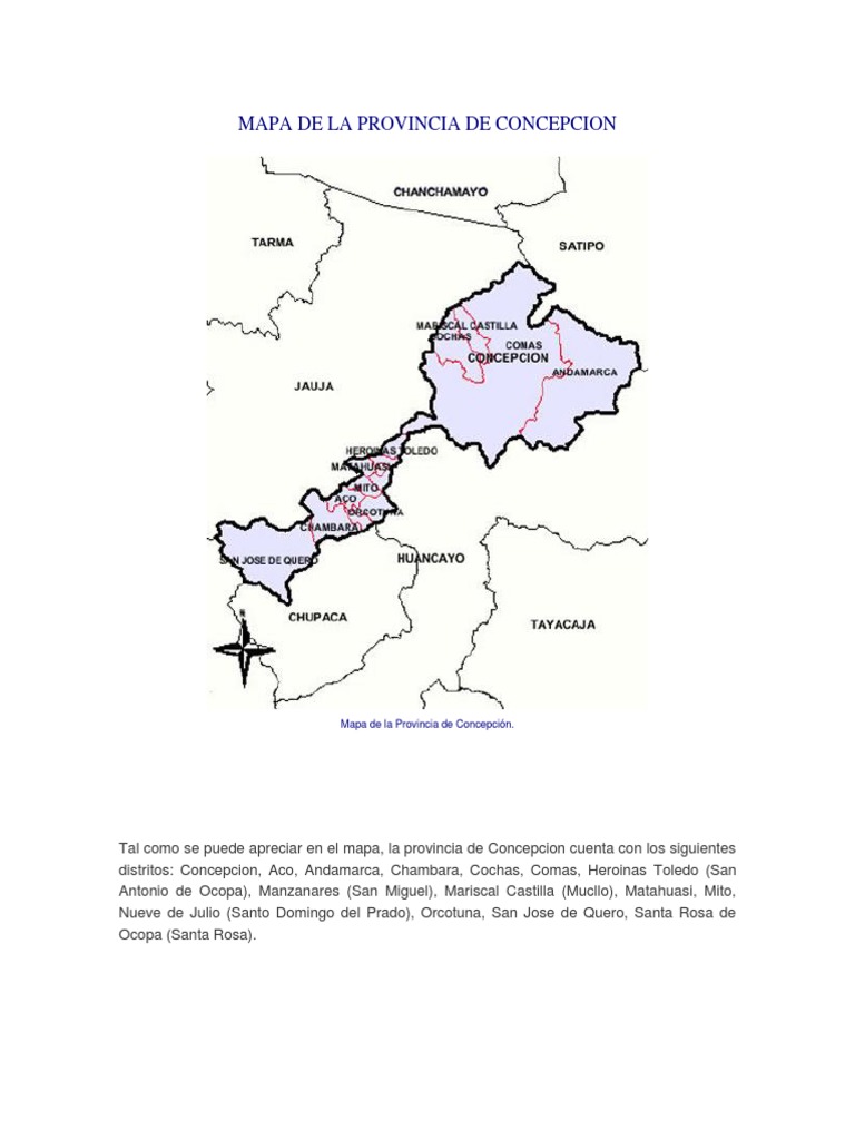 Mapa de La Provincia de Concepcion | PDF