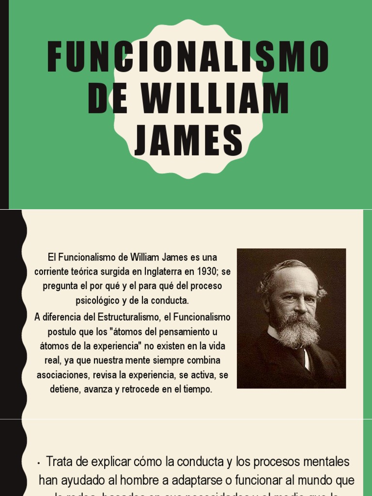 Funcionalismo de William James 1 | PDF | Aparición | Metafísica de la mente