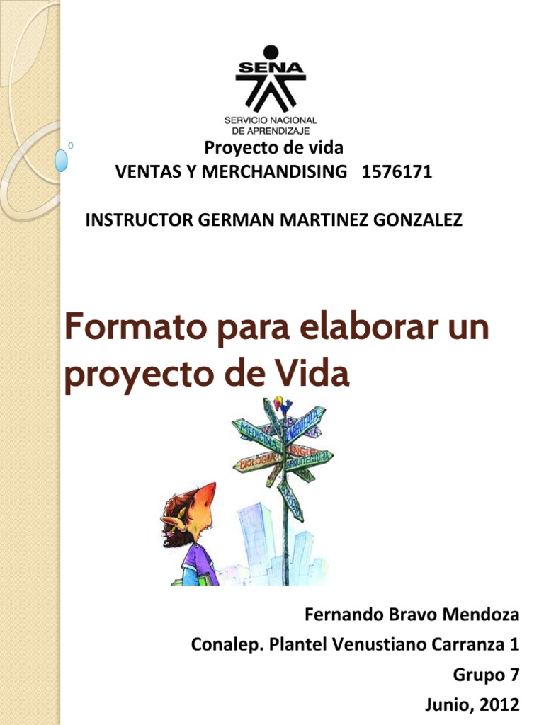 Formato para Proyecto de Vida PDF | PDF | Toma de decisiones | Conceptos psicologicos