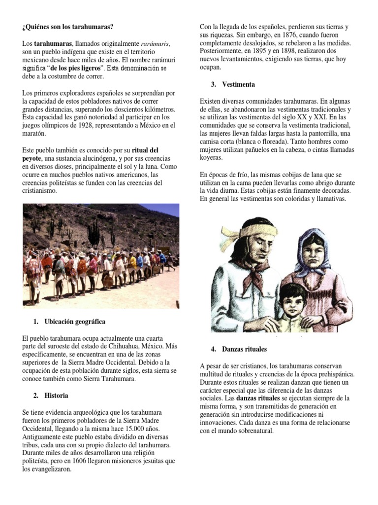 Quiénes Son Los Tarahumaras | PDF | Agricultura | Religión y creencia