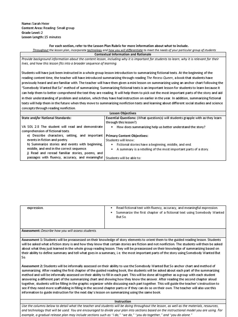Reading Small Group Lesson 11 | Download Free PDF | Reading (Process ...