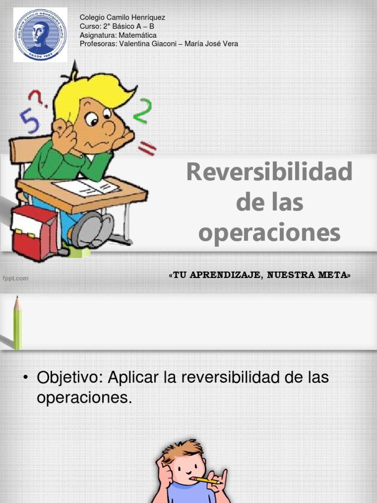 2°básico-Matemática-Reversibilidad de Las Operaciones | PDF