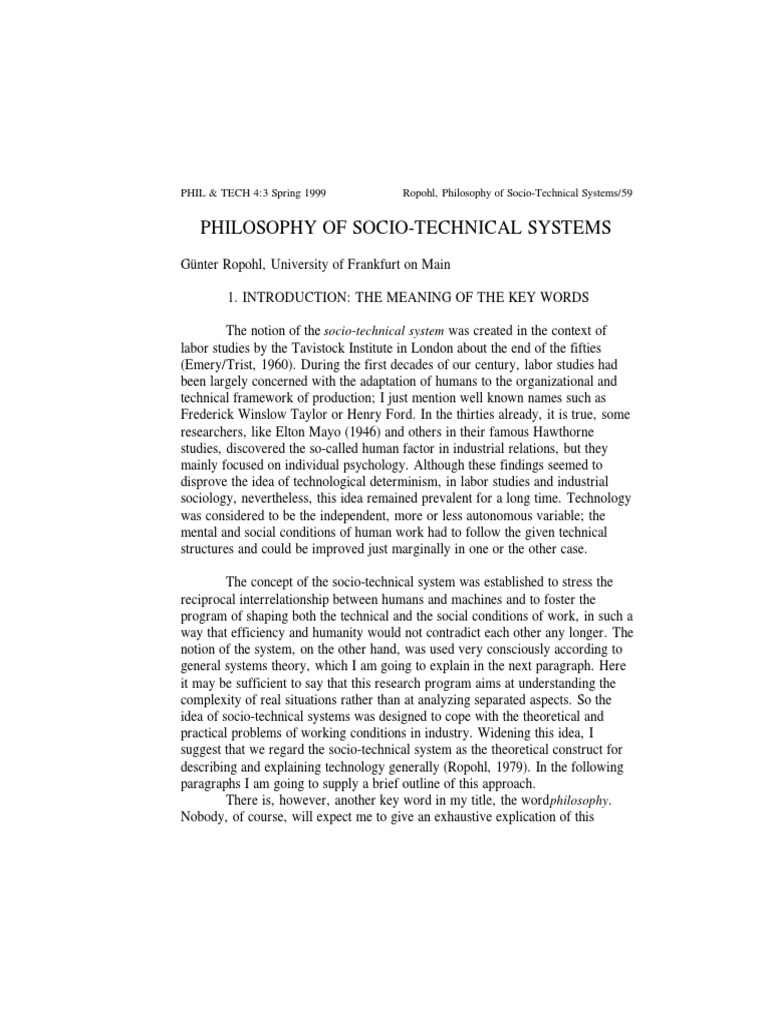 Mitcham Carl Que Es La Filosofia de La Tecnologia | PDF | System | Systems Theory