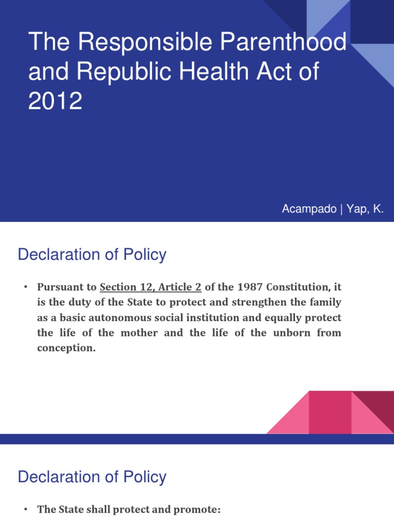Republic Health Act of 2012 | PDF | Reproductive Health | Family Planning