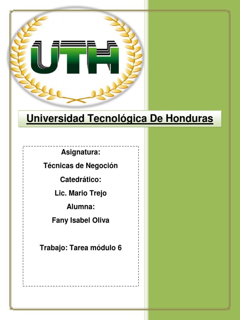 Tarea Modulo 6 | PDF | Negociación | Conocimiento