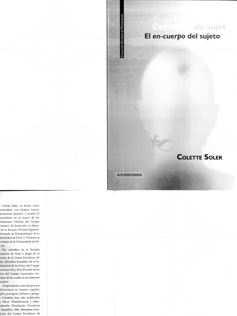 Soler Colette El en Cuerpo Del Sujeto PDF | PDF
