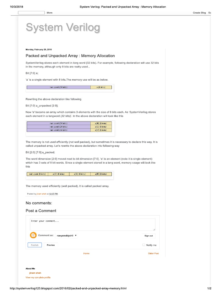 System Verilog_ Packed and Unpacked Array _ Memory Allocation.pdf