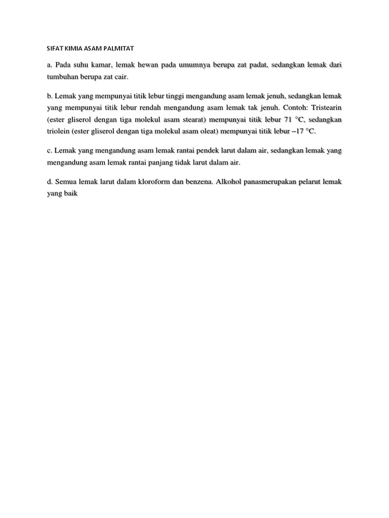 Manfaat Asam Palmitat | PDF