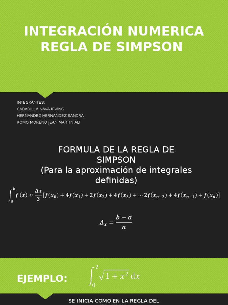 Integracion Numerica-Regla de Simpson | PDF