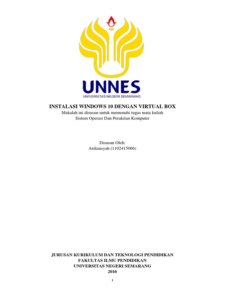 Panduan Instalasi Windows 10 di VirtualBox | PDF