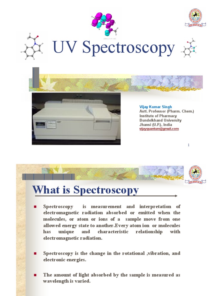 UV Spectroscopy Basics | PDF | Spectrophotometry | Spectroscopy