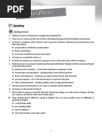 Speaking Test Form 2 | PDF | Language Arts & Discipline | Self-Improvement