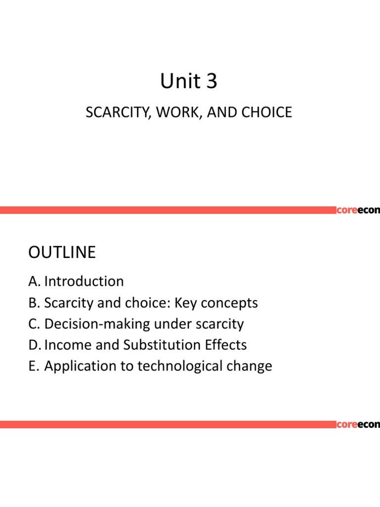 Scarcity, Work, and Choice Explained | PDF | Economics | Microeconomics