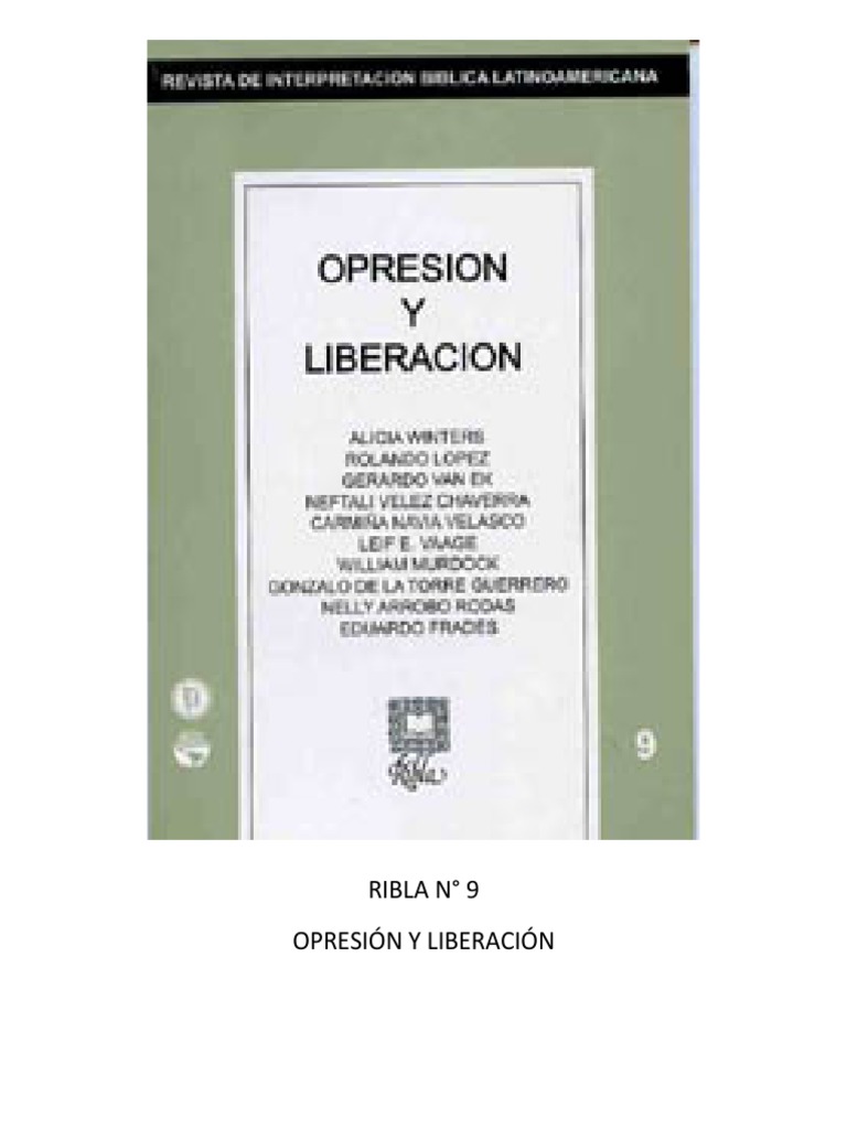Ribla 9 - Opresión y Liberación PDF | PDF | Salmos | Libro de trabajo