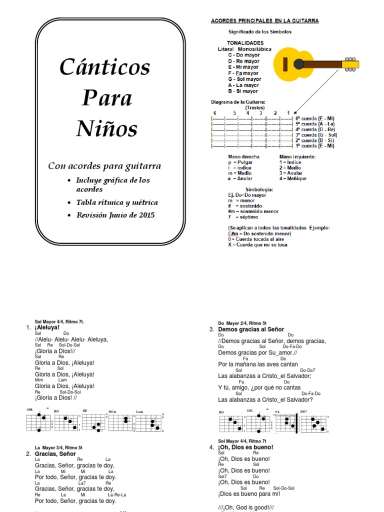 Canticos para Ninos Con Acordes | PDF | Cristo (título) | Jesús