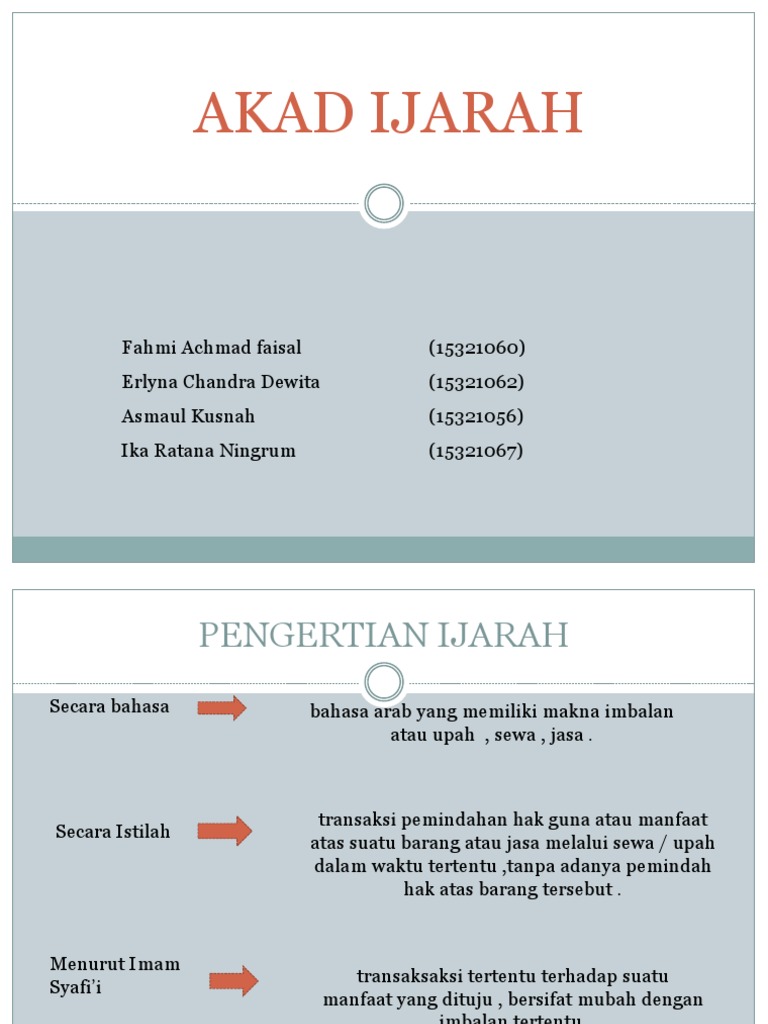 Akad Ijarah | PDF