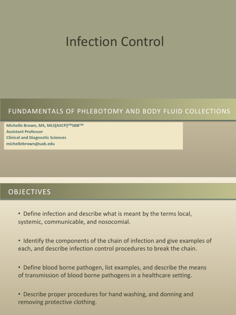 Infection Control | PDF | Transmission (Medicine) | Infection