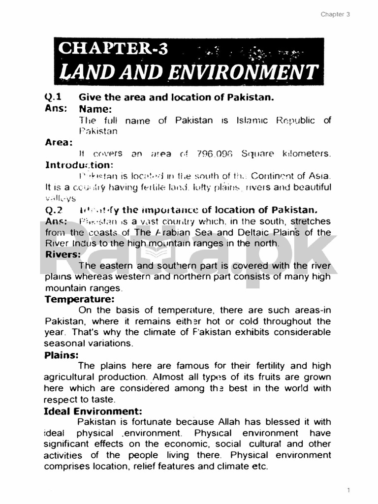 Pakistan Studies Chapter 3 Overview Pdf Indus River Himalayas