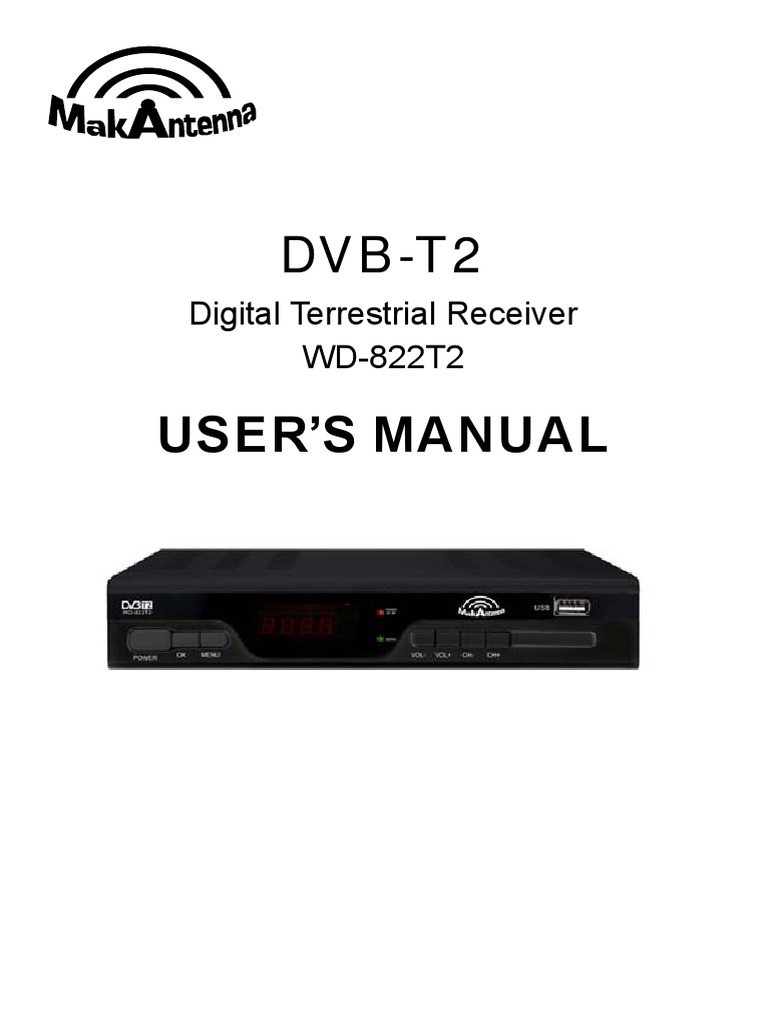 DVB-T2: Digital Terrestrial Receiver WD-822T2 | PDF | Television | Set ...