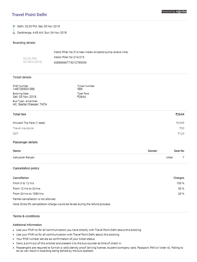 Sample Bus Ticket | PDF | Ticket (Admission) | Insurance