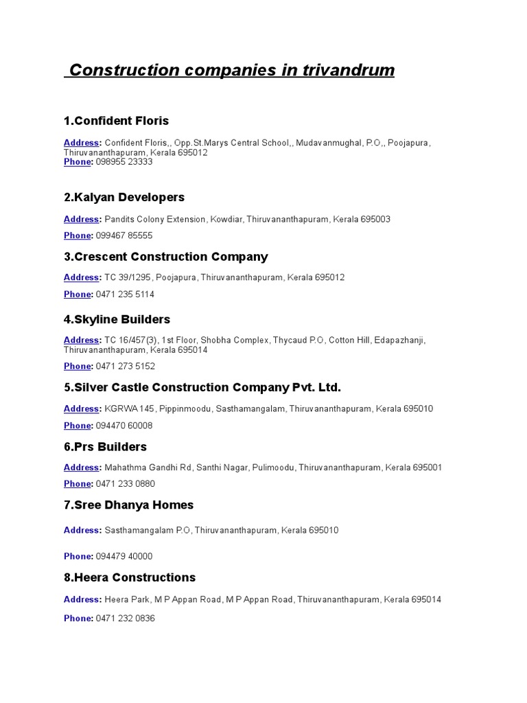 Construction Companies | PDF