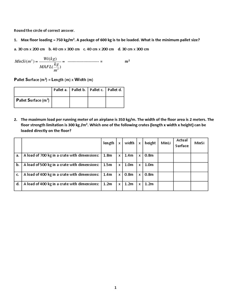 Calculating Cargo Load Limits and Restraint Equipment Requirements ...