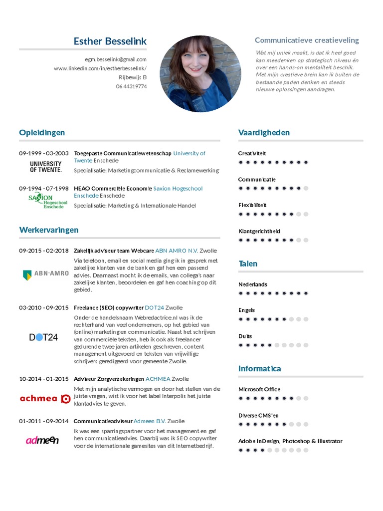 CV Esther Besselink | PDF