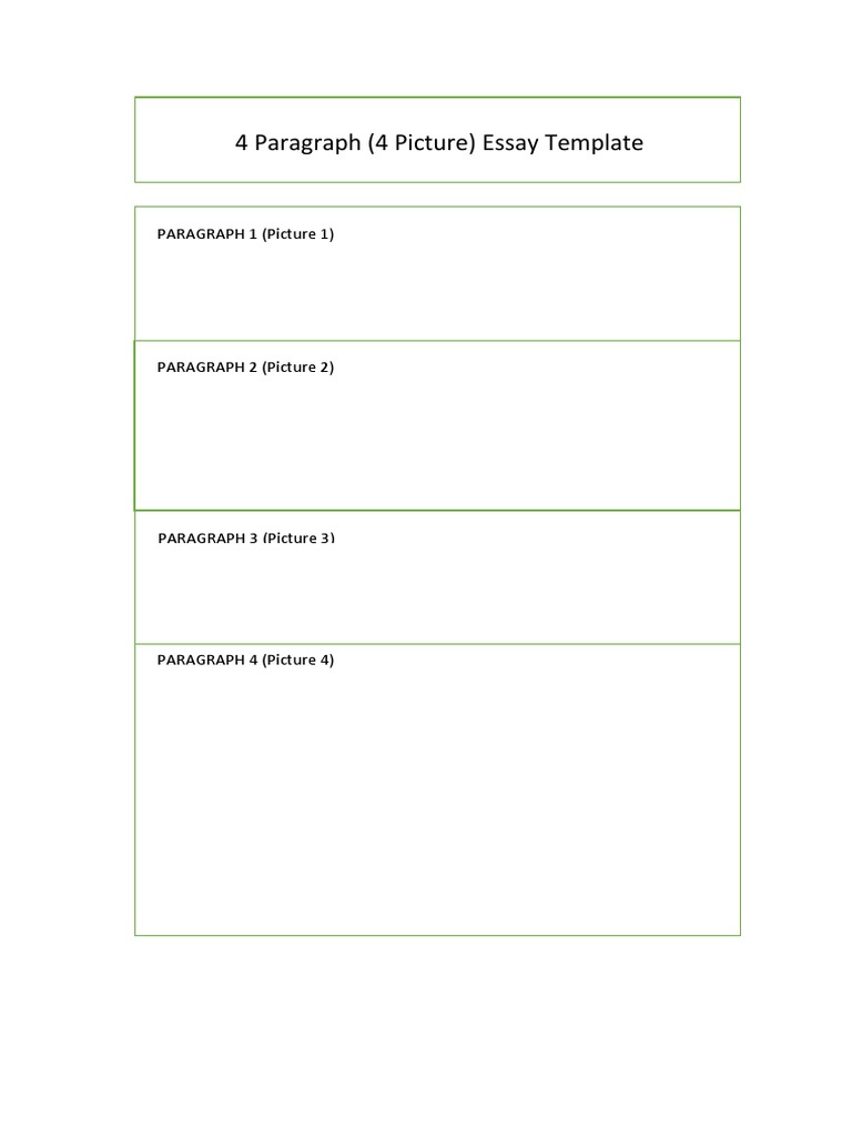 4 Paragraph Essay Template | PDF