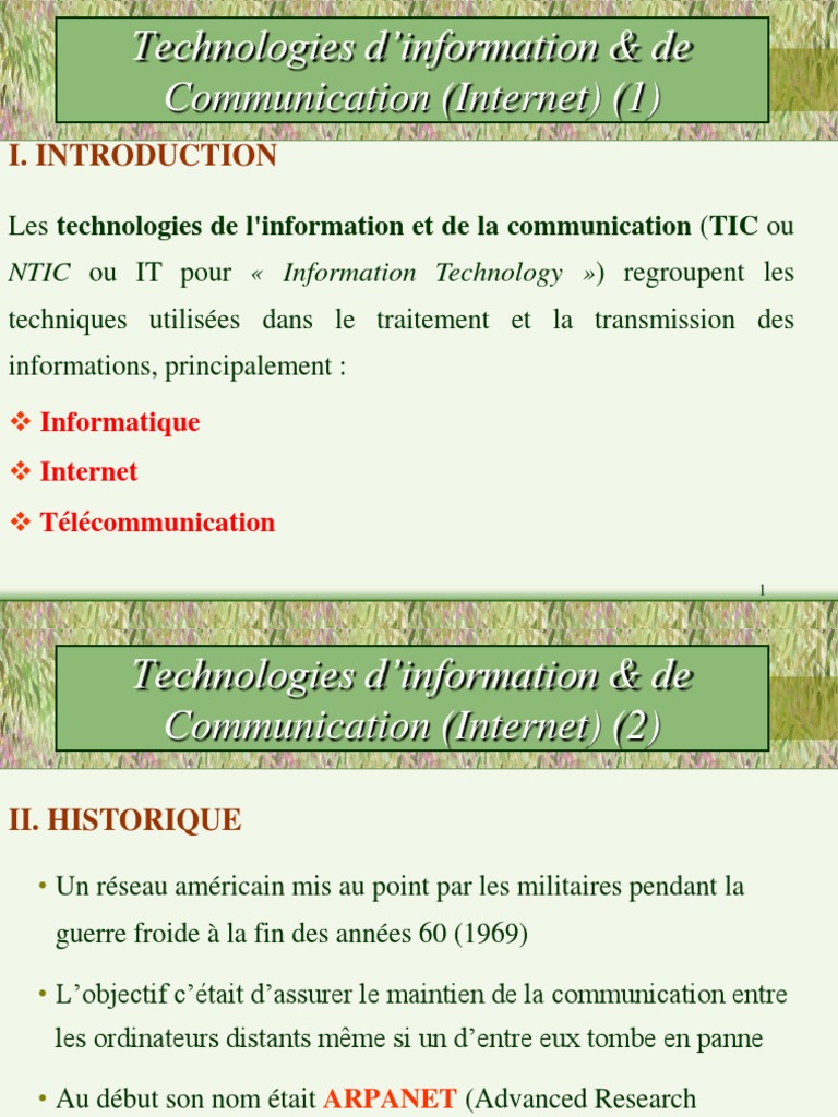 Cours (Technologies D'information) | PDF | l'Internet | Internet