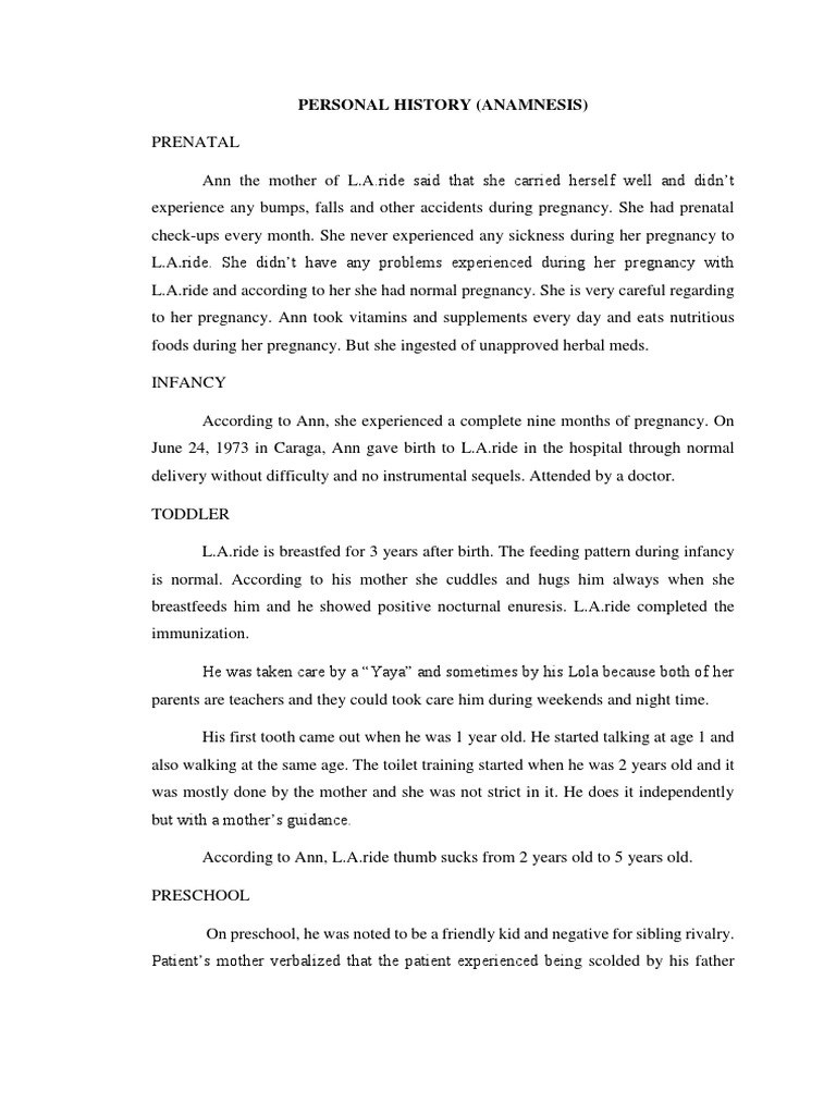 6 - Anamnesis | PDF | Behavioural Sciences | Psychology