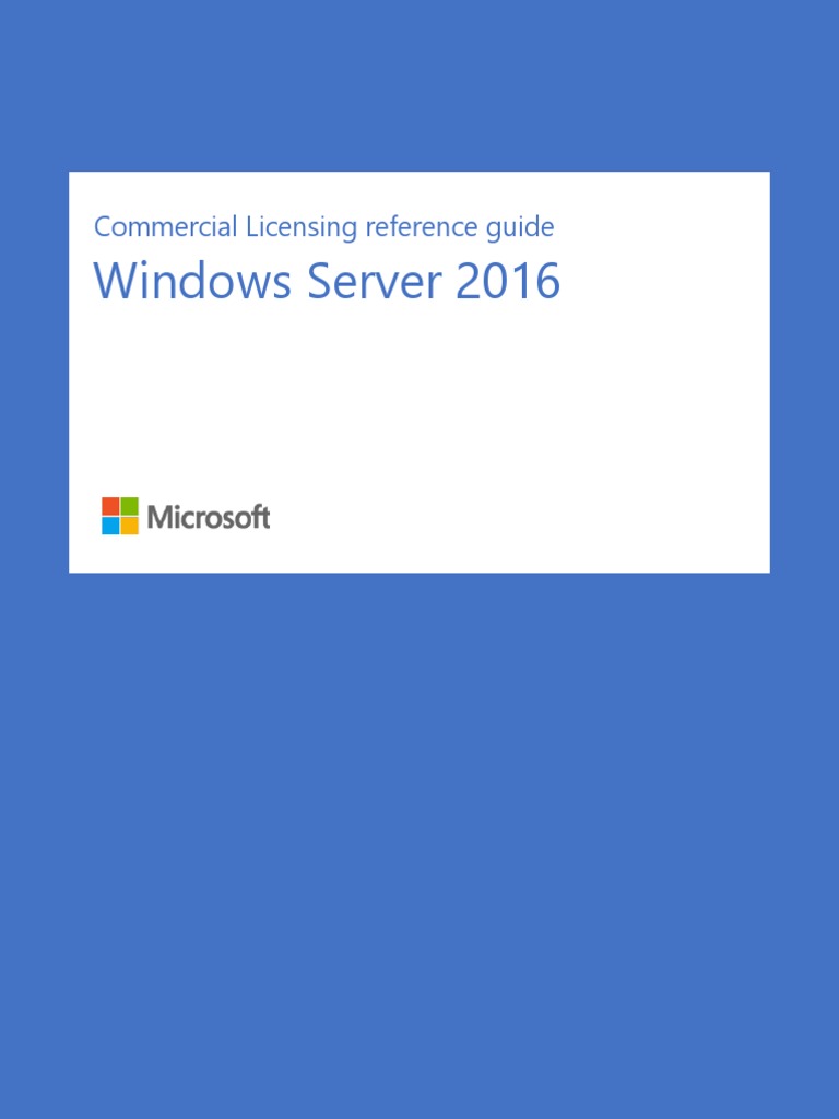 Windowsserver2016 Licensing Guide | PDF | Hyper V | Active Directory