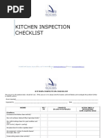 Weekly Kitchen Inspection Checklist | PDF | Kitchen | Home
