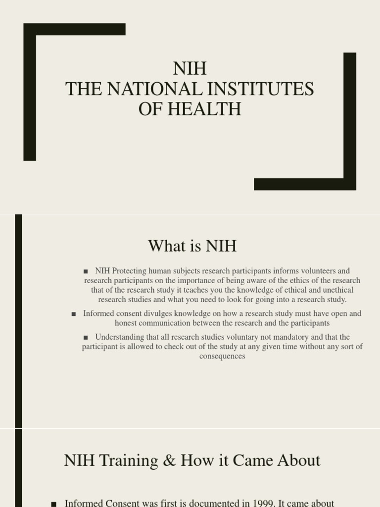 NIH Ethical Research Guidelines Explained | PDF
