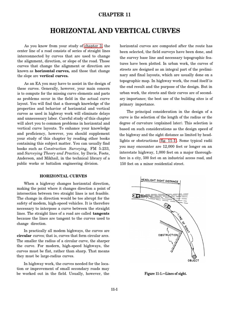 Horizontal and Vertical Curves | Angle | Circle