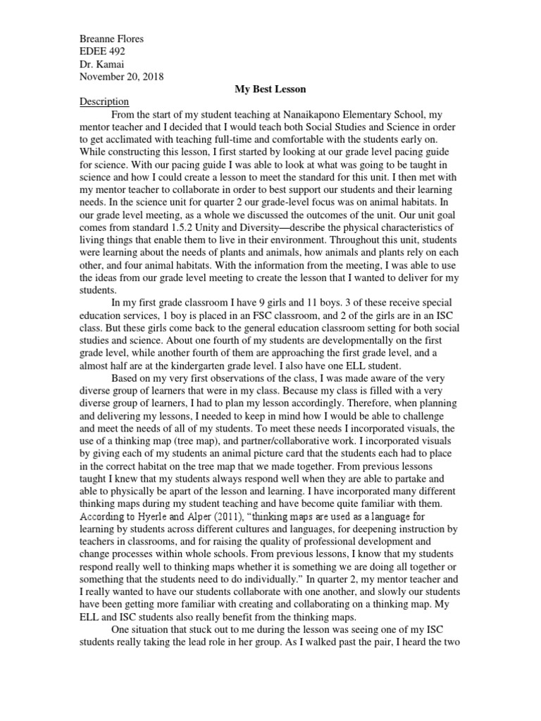 Edee 490 | PDF | Mentorship | Teachers