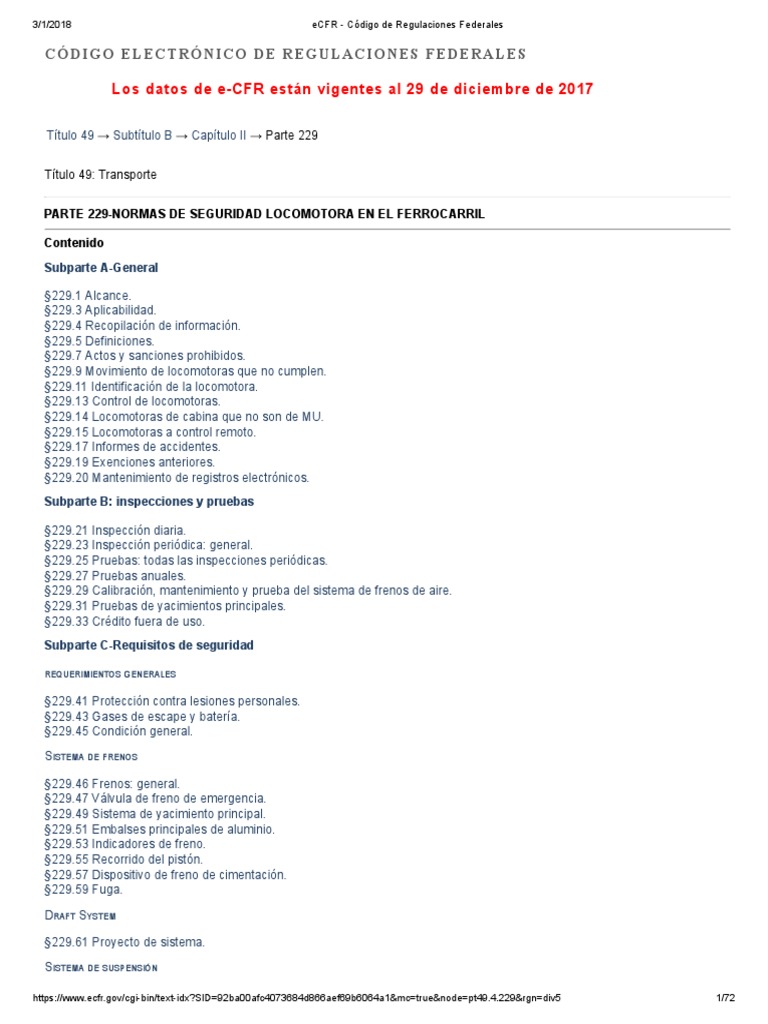 229 Ecfr | PDF | Locomotoras | Tren