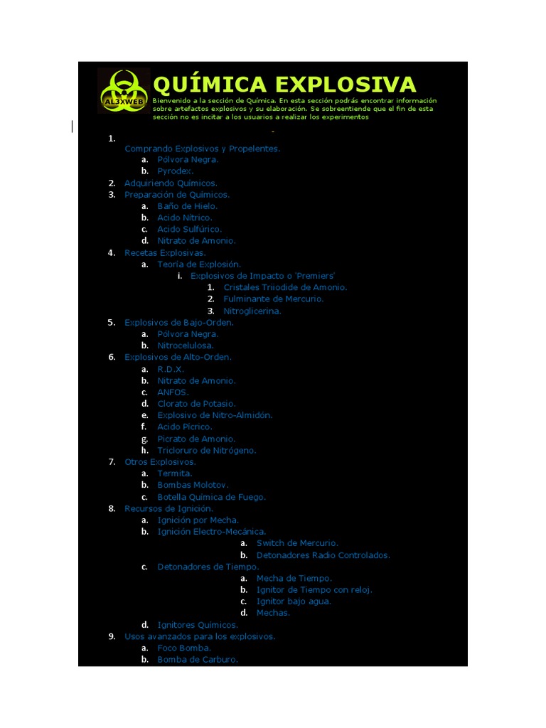 Química Explosiva | PDF | Pólvora | Nitrato