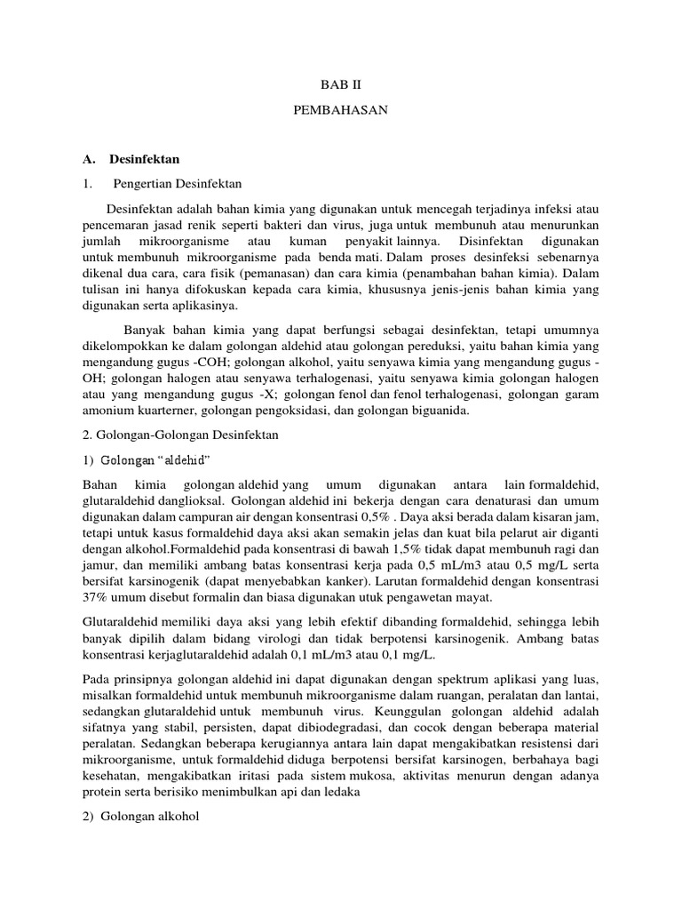 Antiseptik Desinfektan | PDF