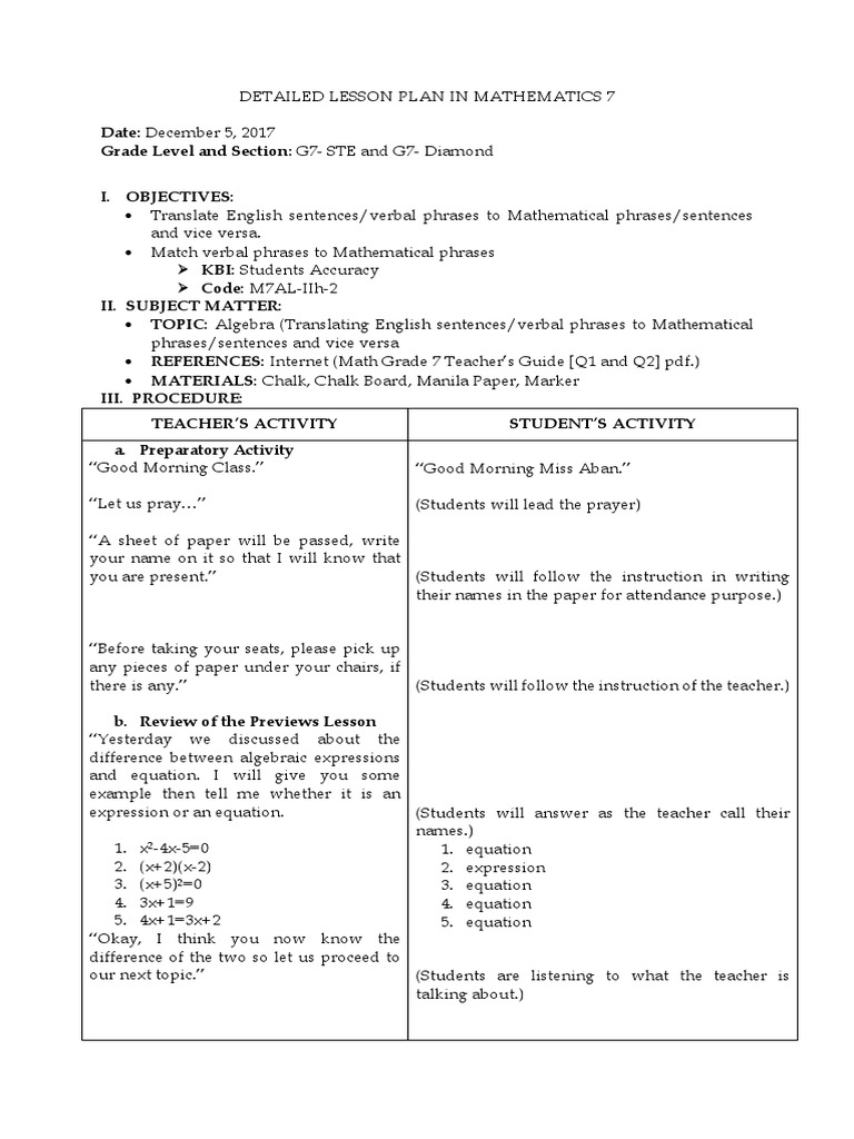 DLP 1 | Subtraction | Elementary Mathematics