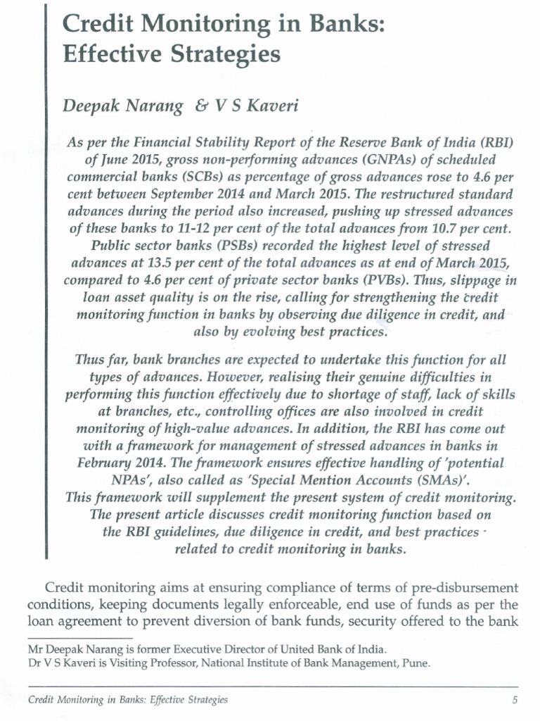 Credit Appraisal Process | PDF | Reserve Bank Of India | Banks