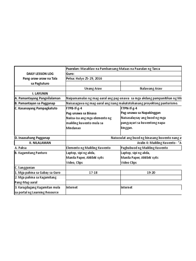 1st Grading - DLL1-Aralin-4 | PDF