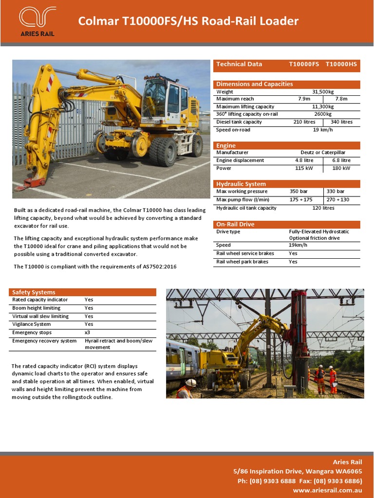 Colmar T10000FS HS PDF | PDF | Rail Transport | Transport