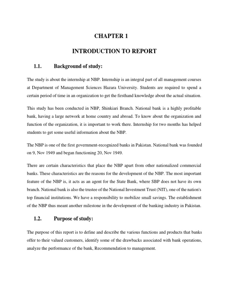 Introduction To Report: 1.1. Background of Study | PDF | Revenue ...