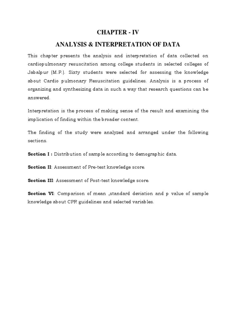 Chapter - Iv Analysis & Interpretation of Data | PDF | Student's T Test ...