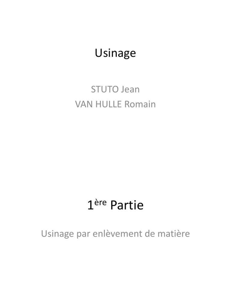 Guide Usinage | PDF | Usinage | Rectification (mécanique)