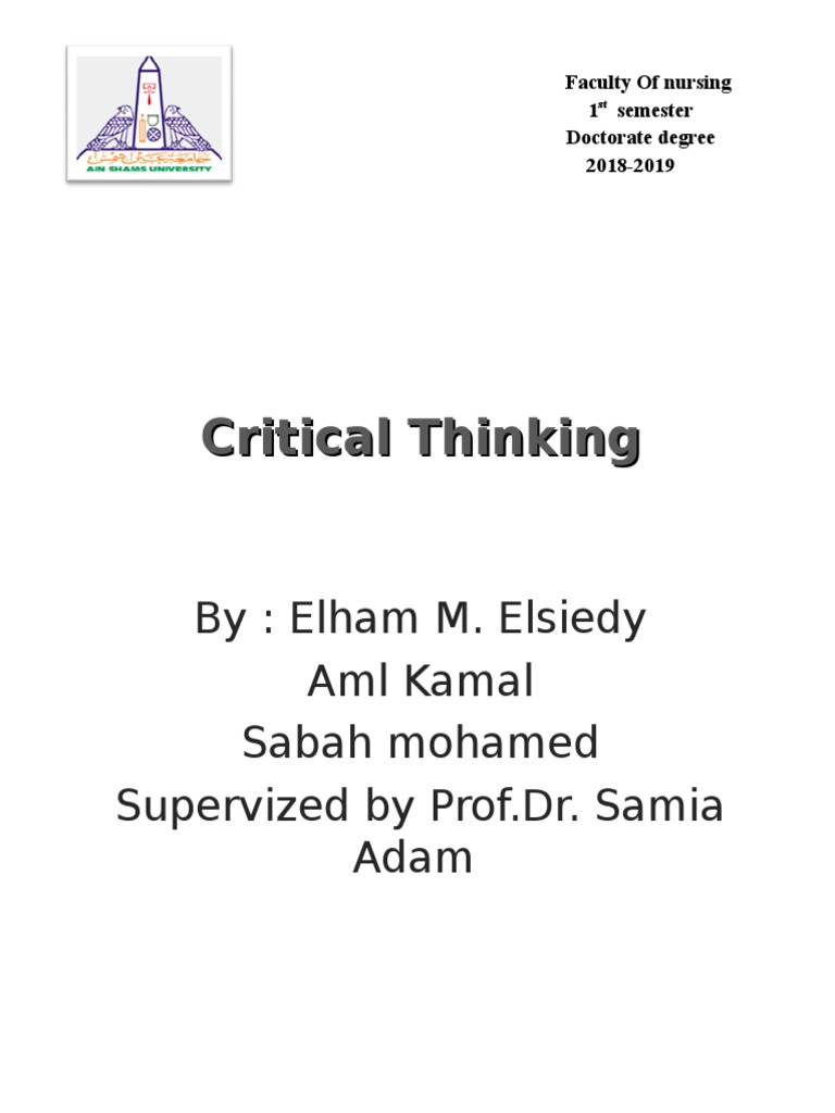 Critical Thinking | PDF | Critical Thinking | Thought