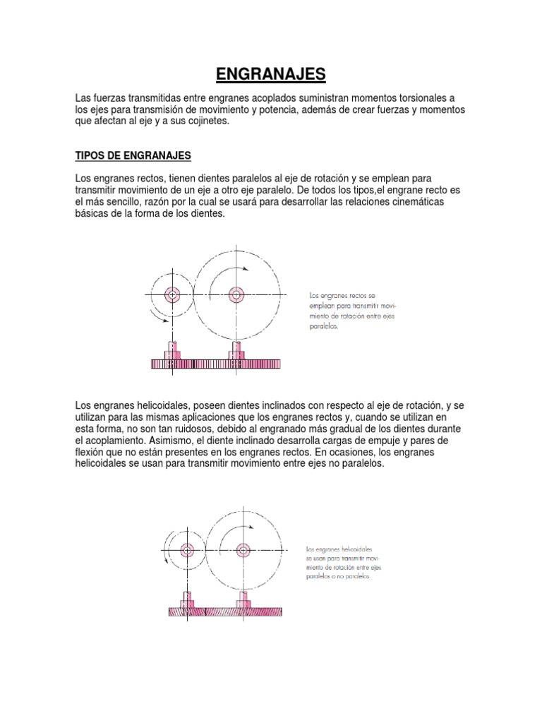 ENGRANAJES | PDF | Engranaje | Mecanica clasica