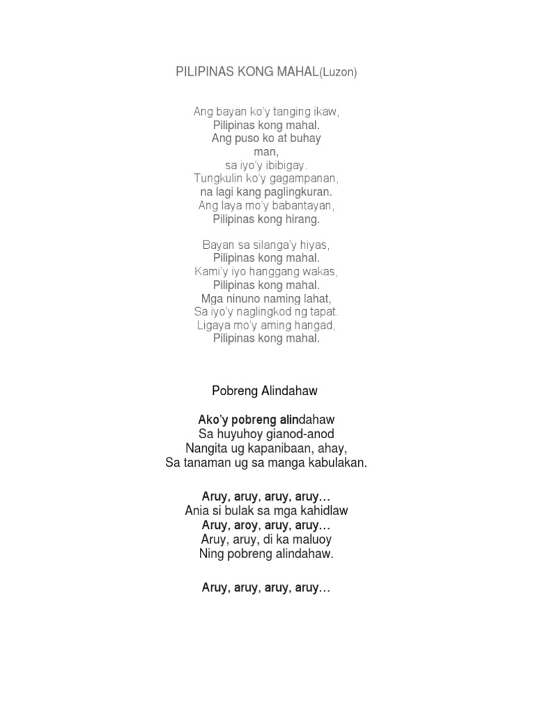 Awiting Bayan 1 | PDF