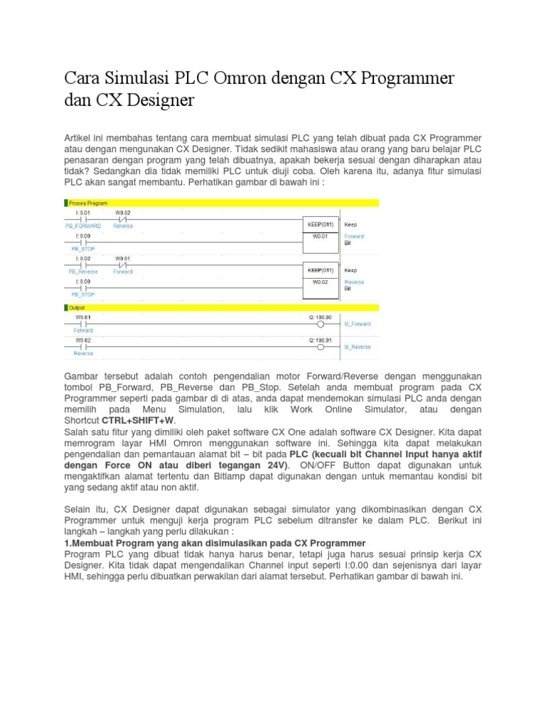 Tutorial Cx-Designer | PDF